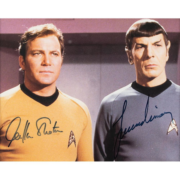 Star Trek William Shatner And Leonard Nimoy Signed Photograph