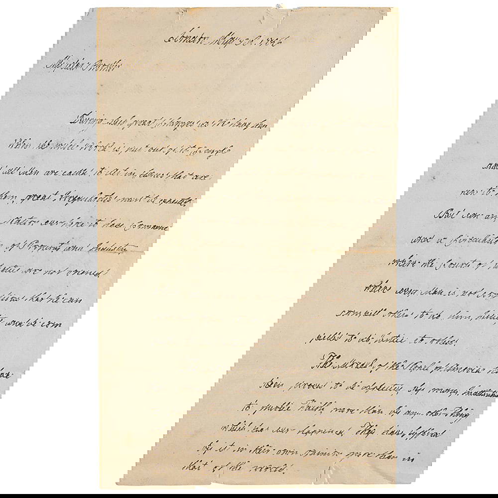 John Adams Autograph Letter Signed On Debt Defaults Under Treaty Of ...