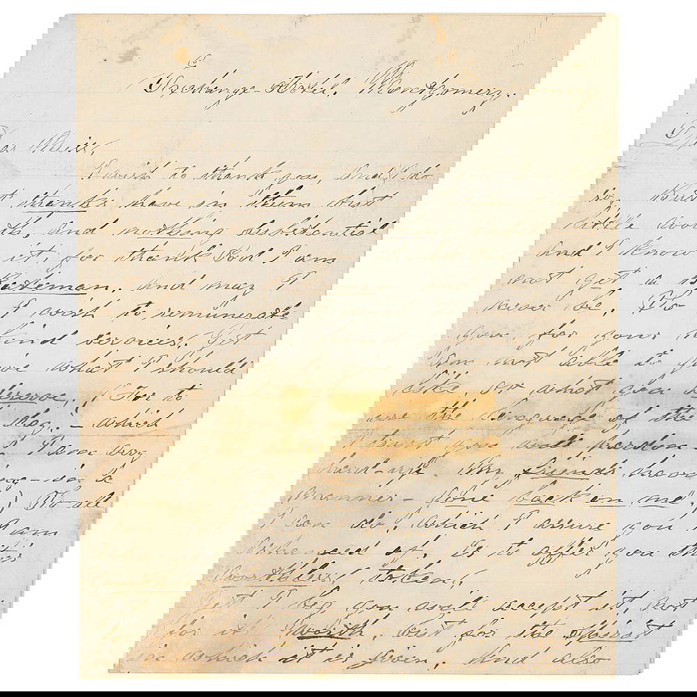 John Wilkes Booth Autograph Letter Signed (1860) Written The Month Of ...