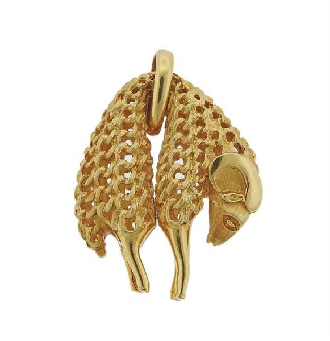 Cartier 18k Gold Ram Pendant - Mar 22, 2018 | Hampton Estate Auction in PA