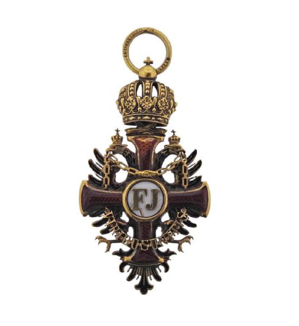Antique 18k Gold Imperial Order of Franz Joseph Medal