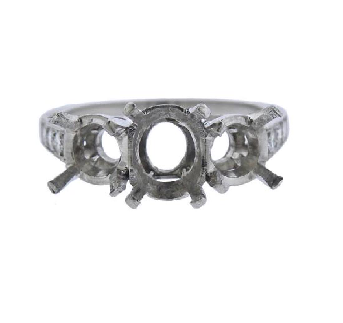 Platinum Diamond Three Stone Ring Mounting