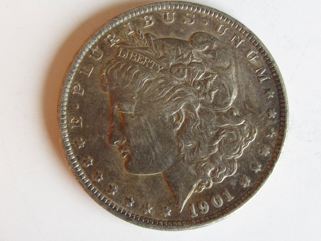 U.s. 1901 Morgan Dollar $1 Silver Coin