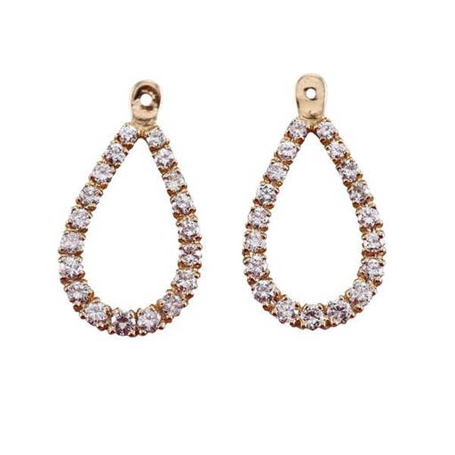 14k Gold Diamond Earring Jackets Pendants