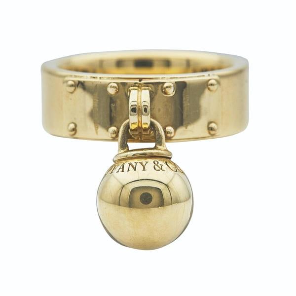 Tiffany & Co. Hardwear Ball Dangle 18k Yellow Gold Ring Auction