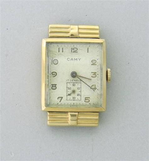 Camy 14k Gold Manual Wind Watch - Dec 15, 2014 | Hampton Estate Auction ...