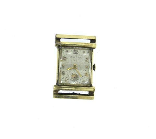 1940s 14k Gold Bulova Fancy Lugs Watch Ca 8ae