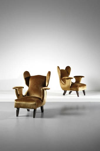 Mario Federico Roggero Pair Of Armchairs.