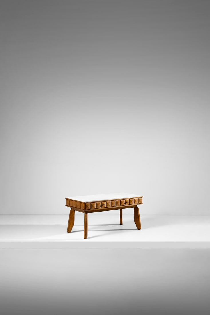 Paolo Buffa In The Style Of. Coffee Table With Ashlar Band And Two ...