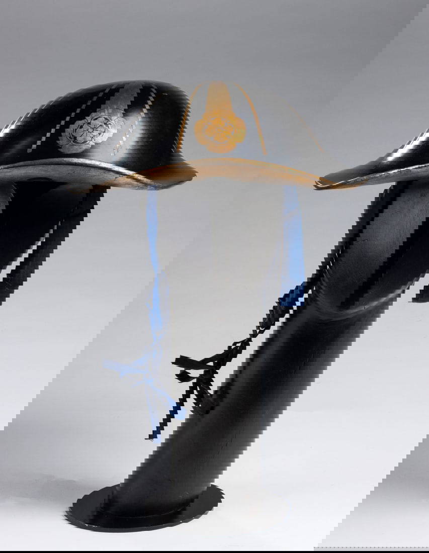 Jingasa Japanese Headdress Japan 19th Century . Auction