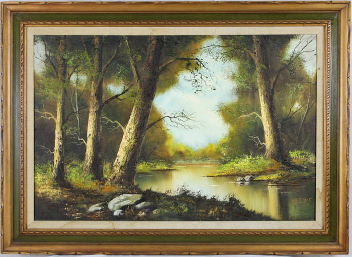 Oil Painting On Canvas/art Signed By Artist Kedzie