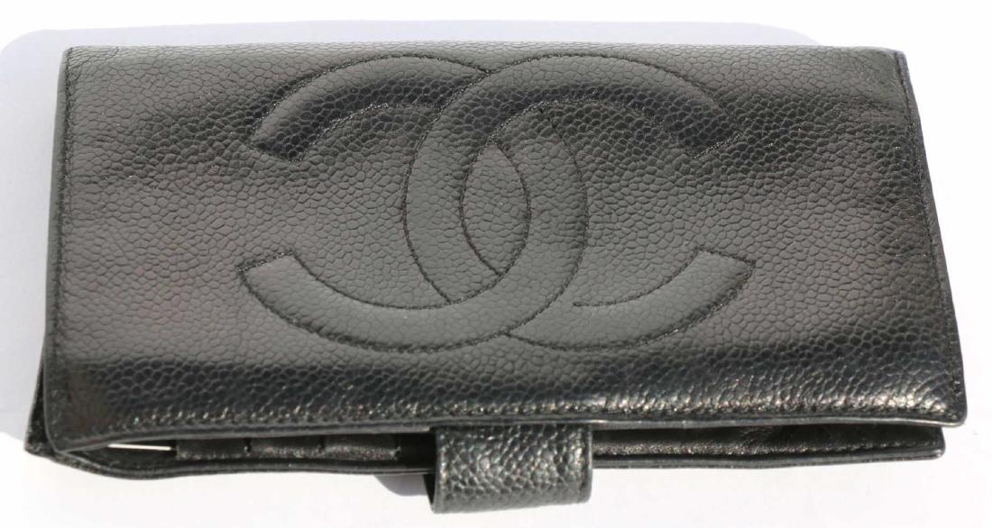Chanel Ladies Black Leather Wallet