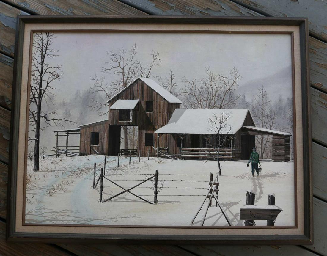 WARD NICHOLS ORIGINAL OIL ON CANVAS BARN SCENE - Jan 11, 2020 ...