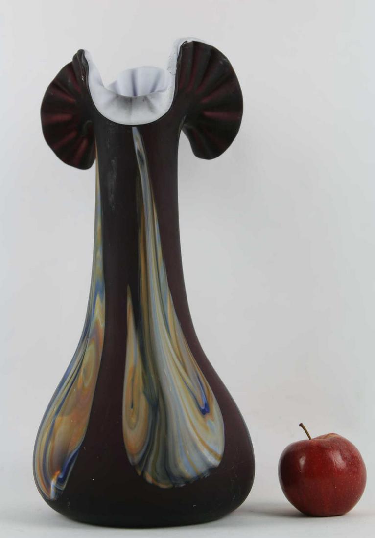 FINE 15" RUFFLED NECK ARTGLASS VASE - May 05, 2020 | Chandler's ...