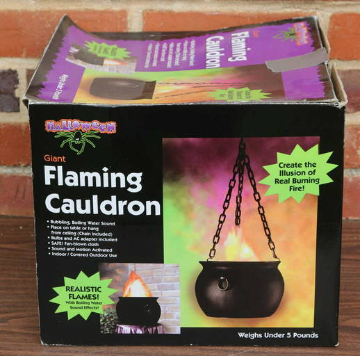 Halloween Giant Flaming Motion Activated Cauldron