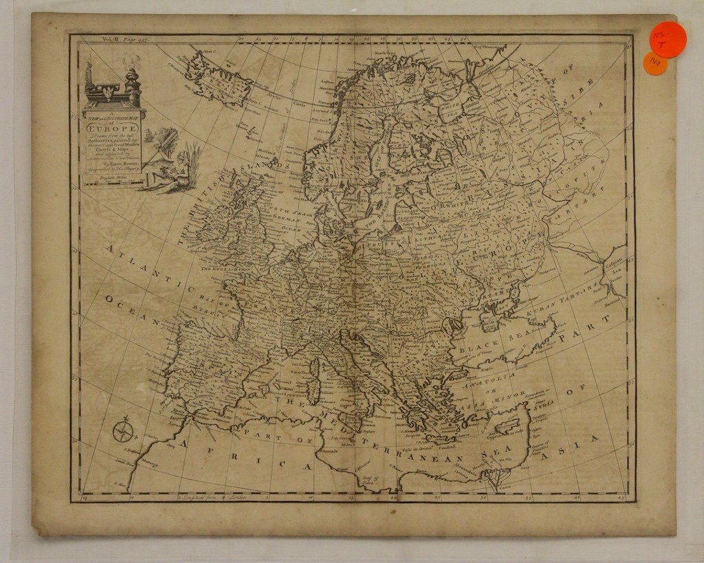 18TH CENTURY MAP OF EUROPE BY EMAN BOWEN(1714-1767):