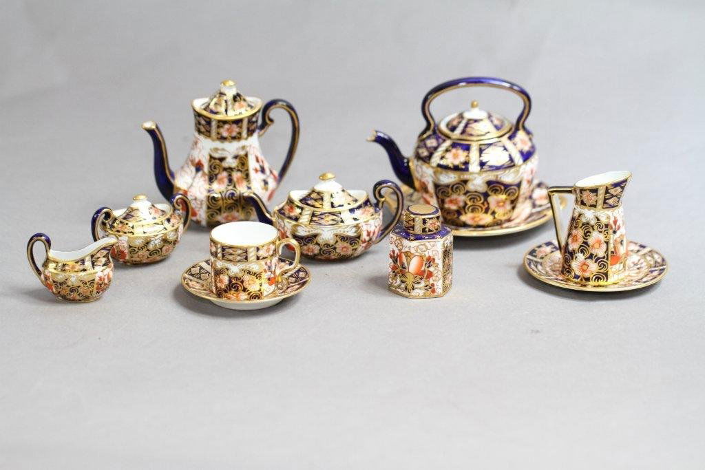 Royal Crown Derby Imari Miniature Tea Set: