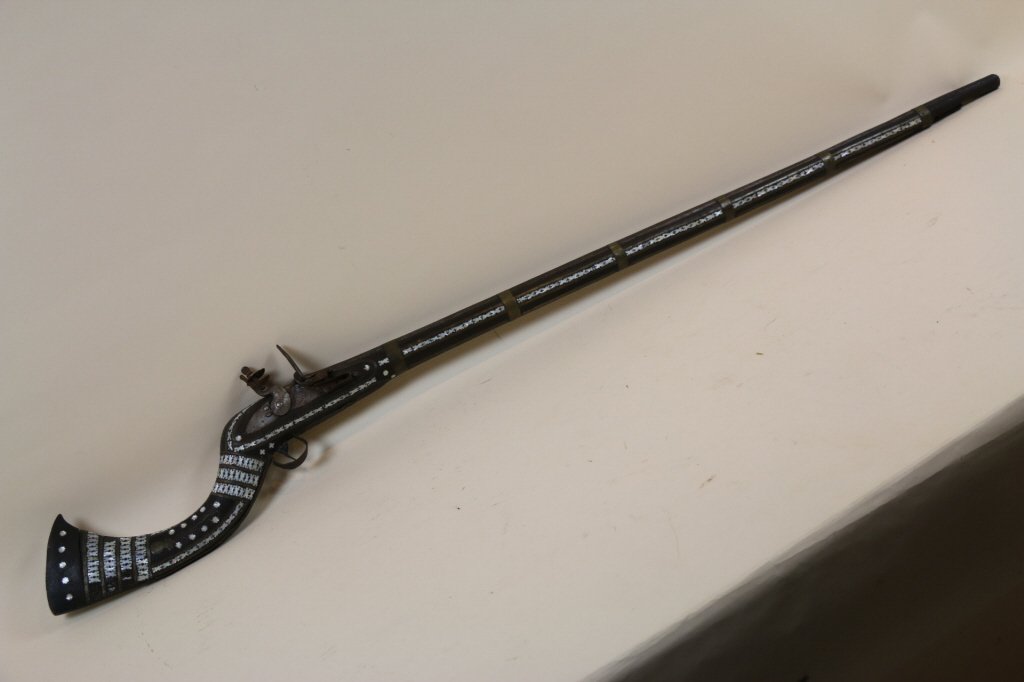 PERSIAN AFGHAN INLAID JEZAIL FLINT LOCK MUSKET