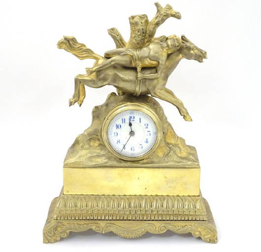 Mazeppa Ormolu Clock : An Ormolu Clock With Figure Of