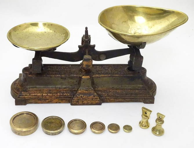 Shop Balance Scales By Parnall & Sons Ltd. With Brass