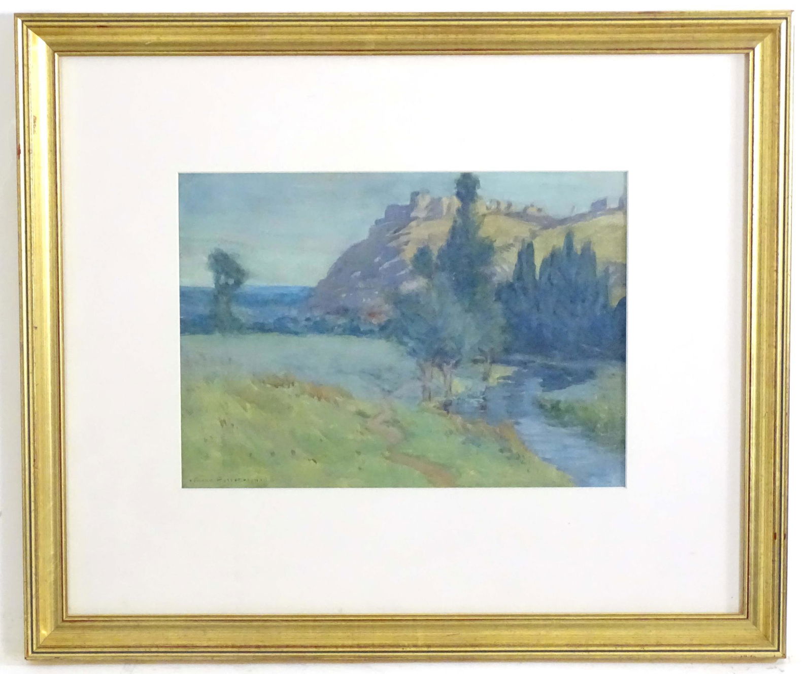 Frank Potter, Early 20th Century, Watercolour, A Landscape With Stream ...