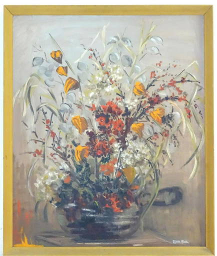 Edna Bull, 20th Century, Oil On Board, A Still Life Study Of Autumnal ...