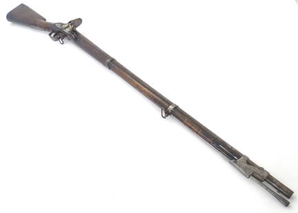 Early Belgian Liege Flintlock Musket Rifle