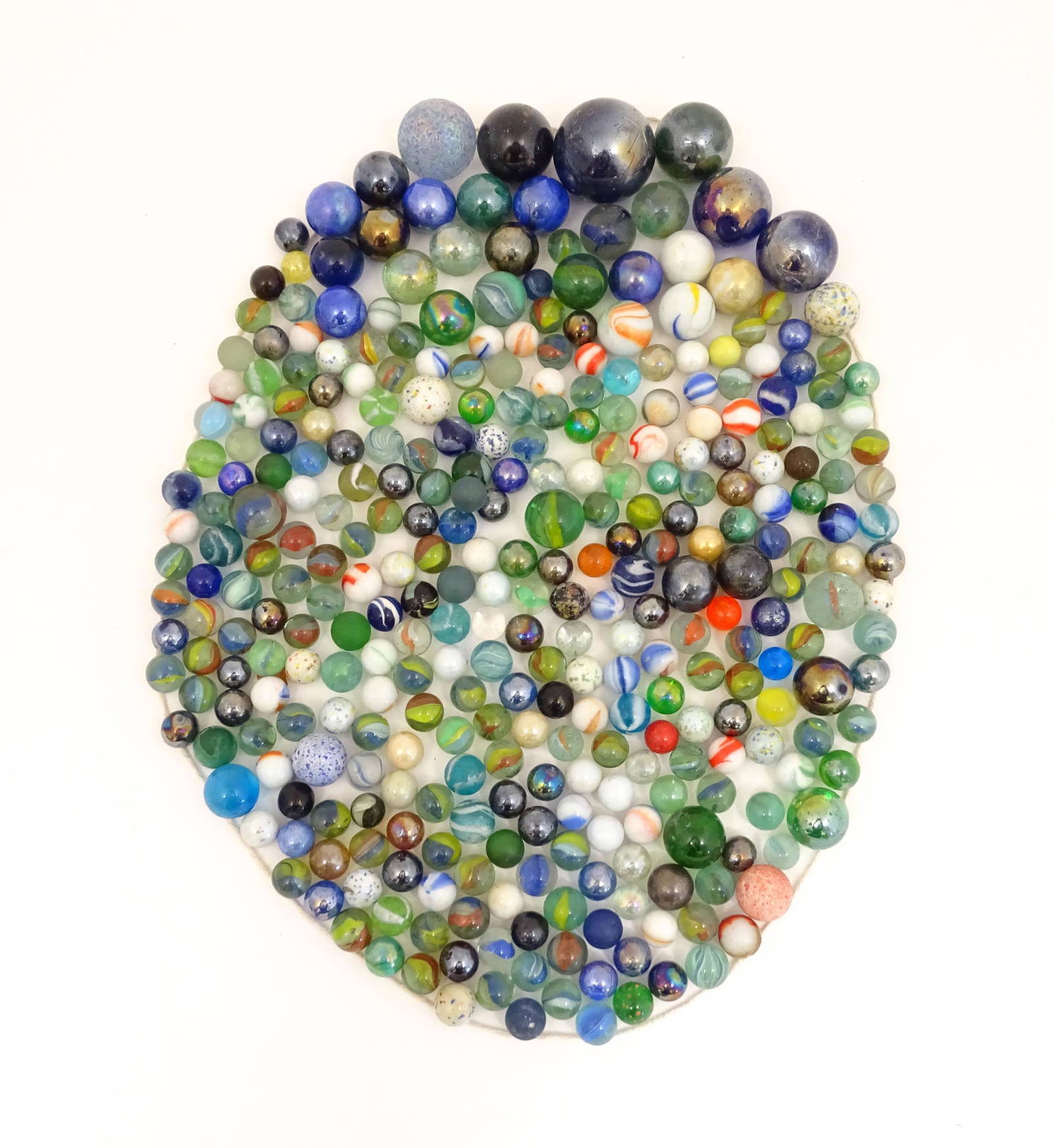 Toys: A Quantity Of Victorian And Later Marbles, Many With Colours ...