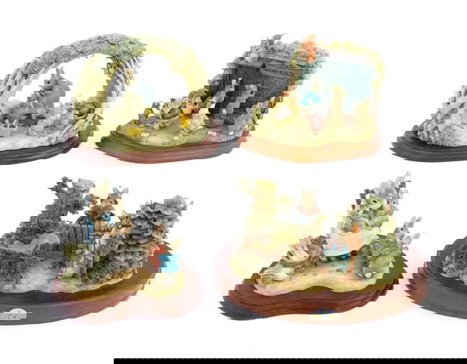 Four Border Fine Arts Beatrix Potter Models Comprising The Tale Of ...