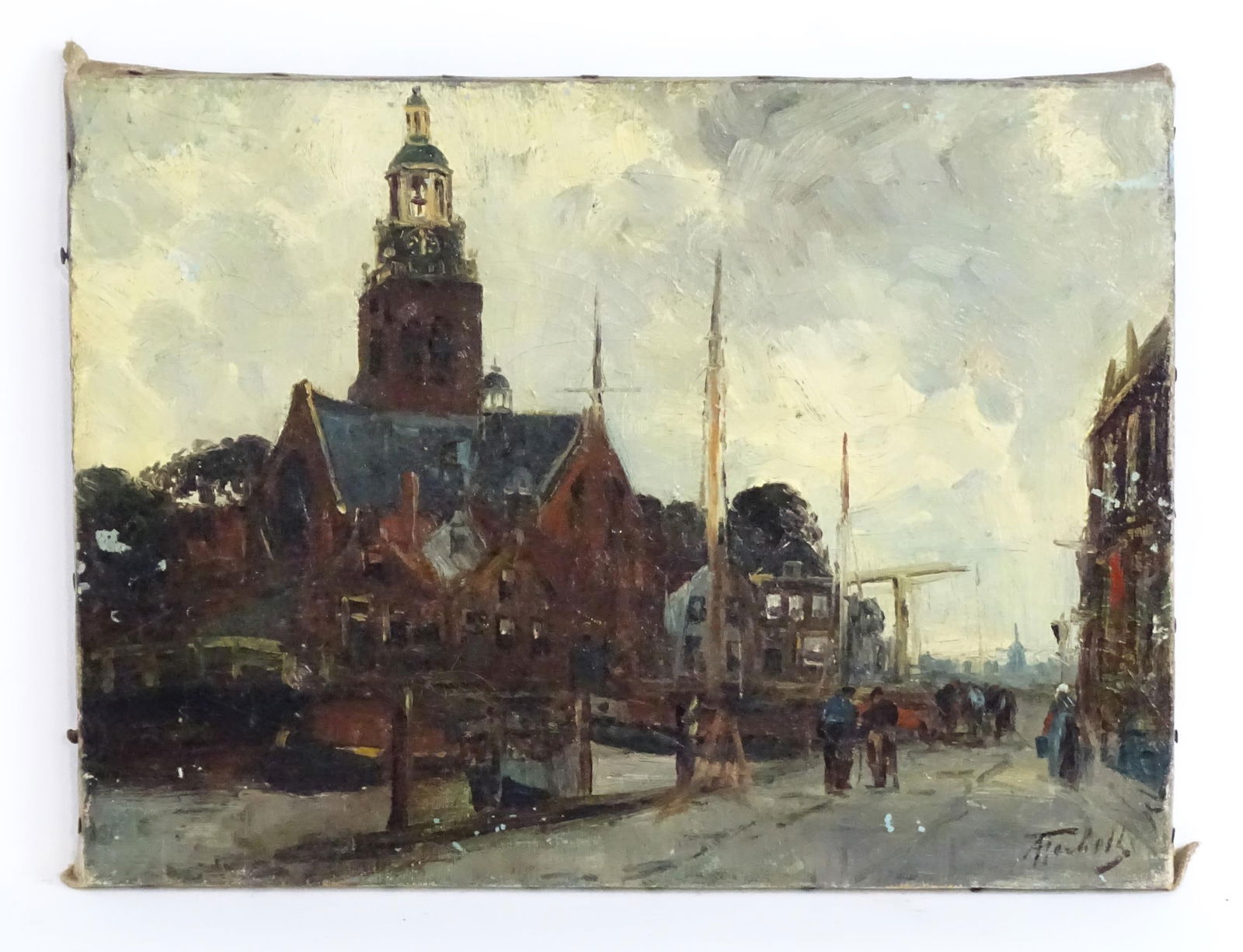 Adriaan Christiaan Willem Terhell (1863-1949), Dutch School, Oil On ...