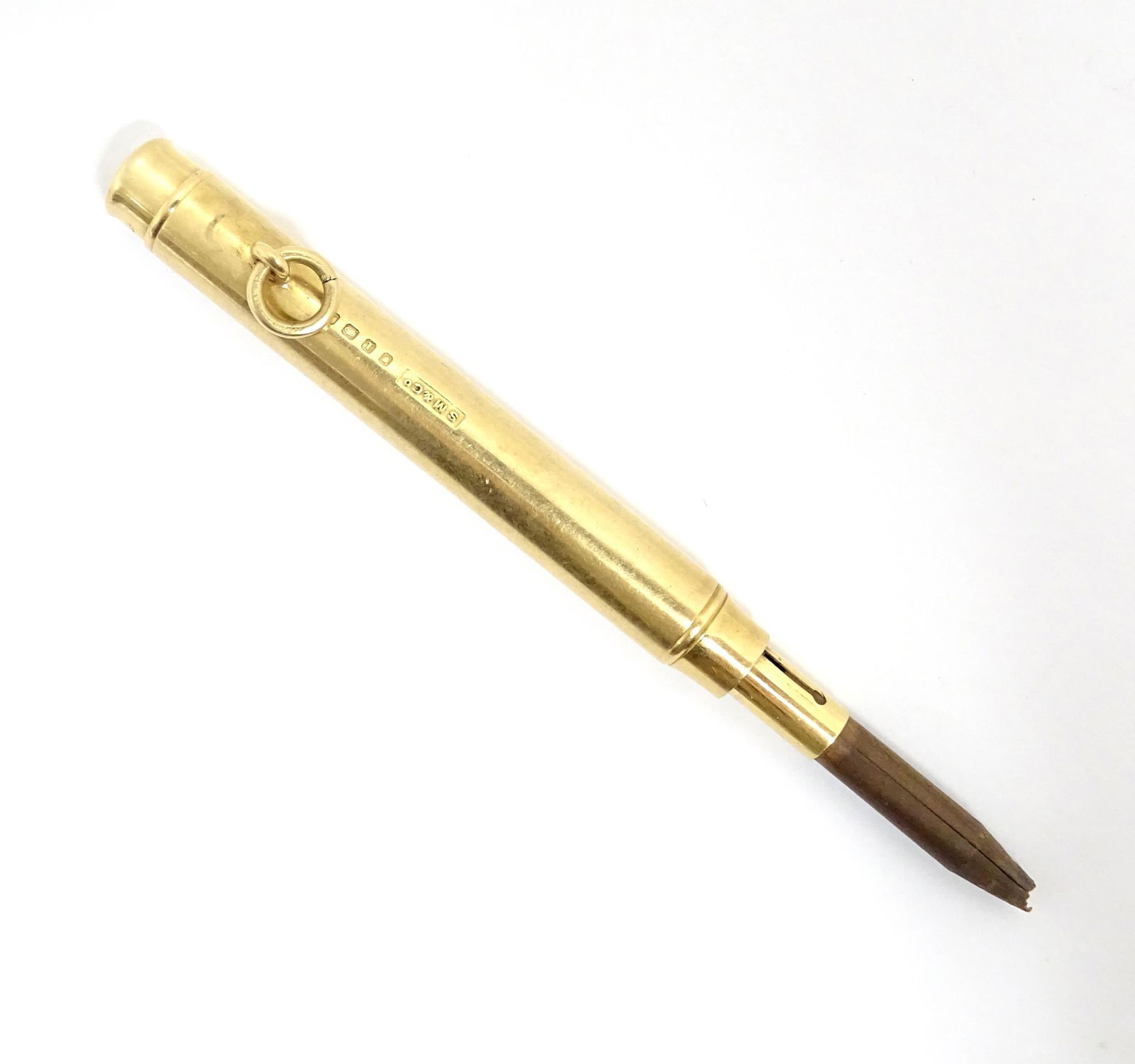An 18ct Gold Retractable Pencil, Hallmarked London 1926, Maker Sampson ...