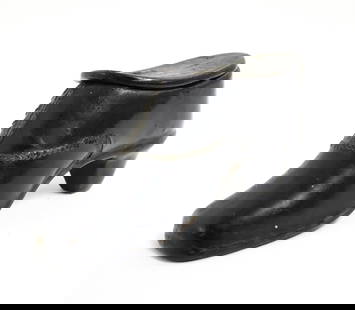 (3 Pc) 19th Cent. English Shoe Snuff Boxes Auction