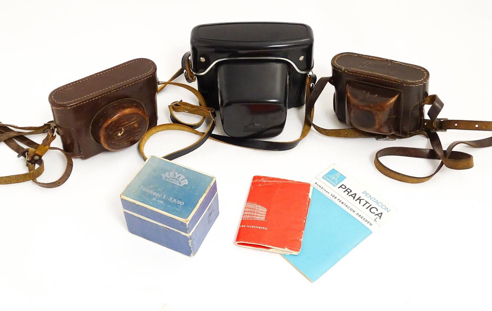 A Quantity Of 20thc Cameras And Camera Lens To Include Edinex I With ...