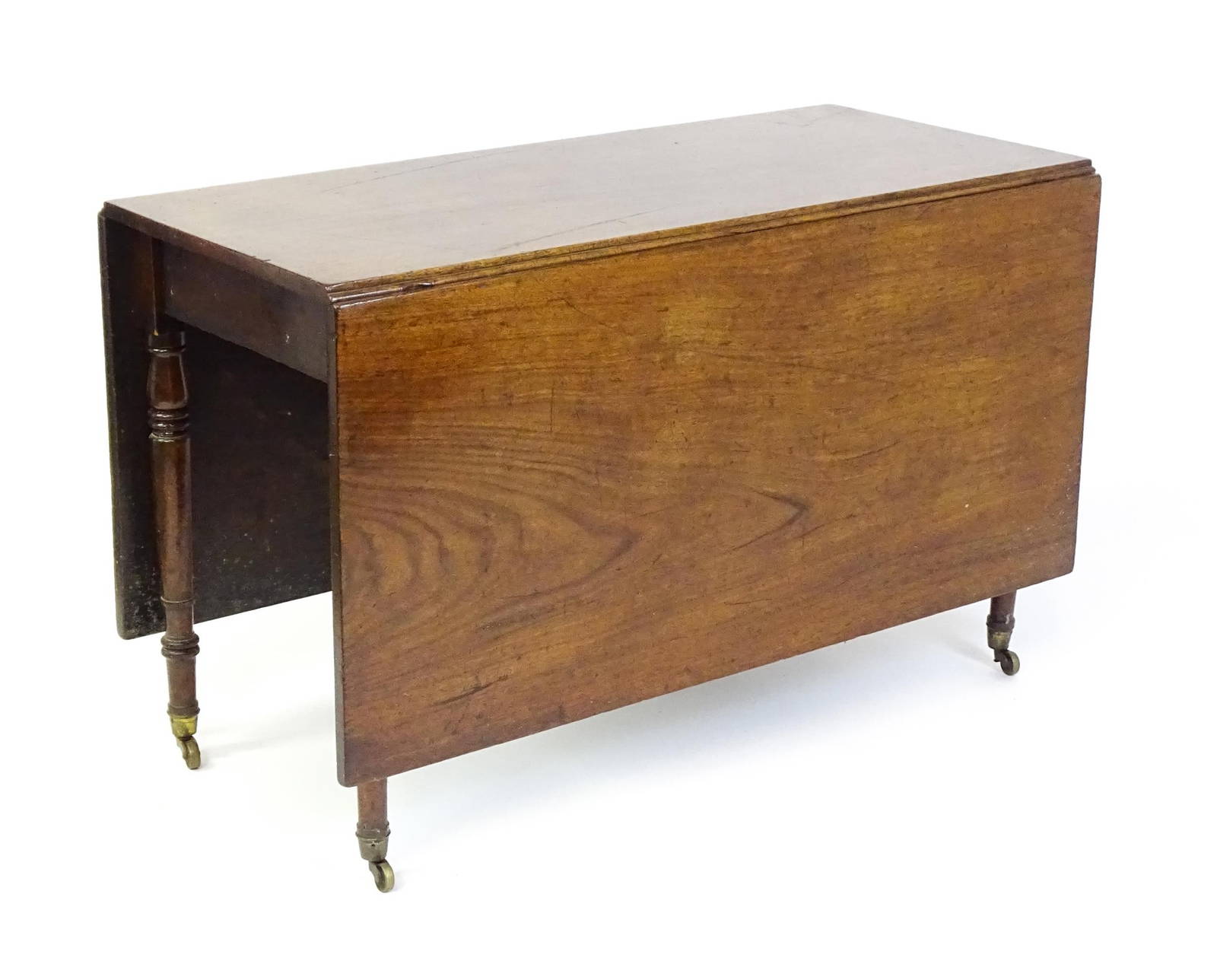 A Georgian Mahogany Drop Flap Table, With A Rectangular Top And Two ...