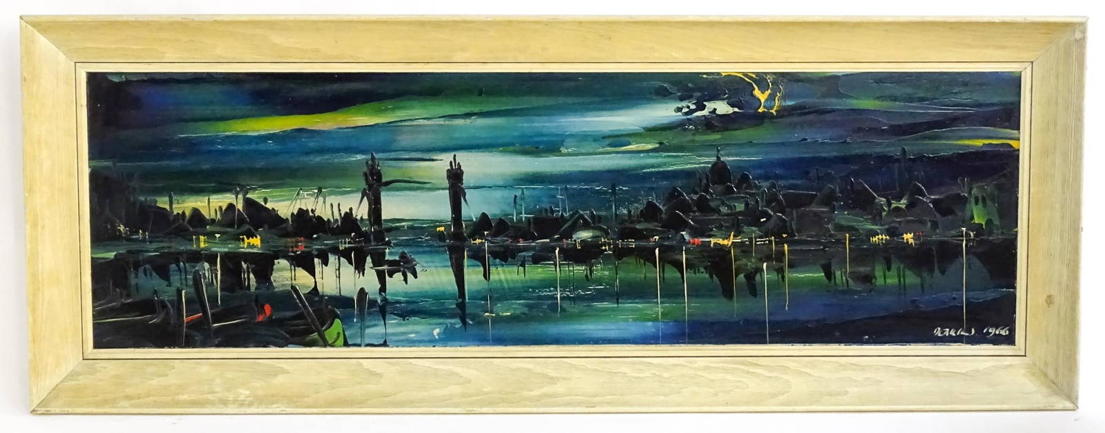 George Richard Deakins (1911-1981), Oil On Board, River Thames At Night ...