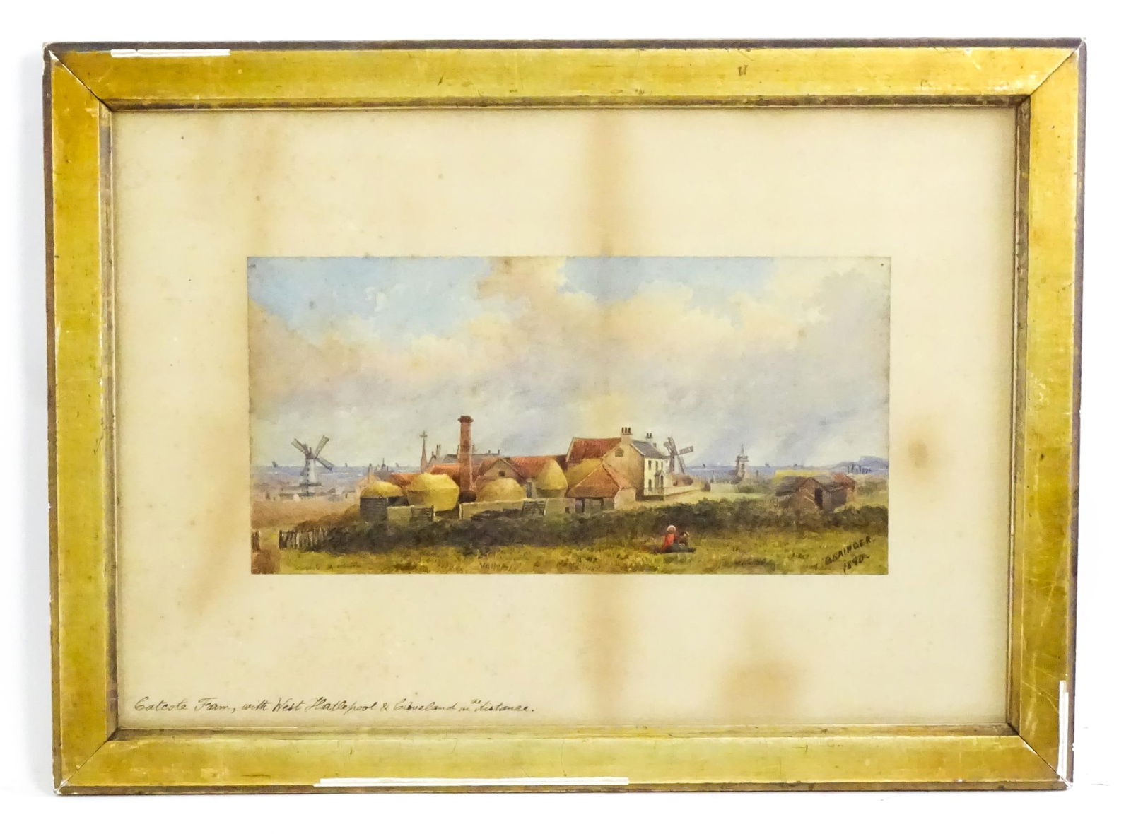 Thomas Grainger (1849-1930), Watercolour, Catcote Farm With West ...