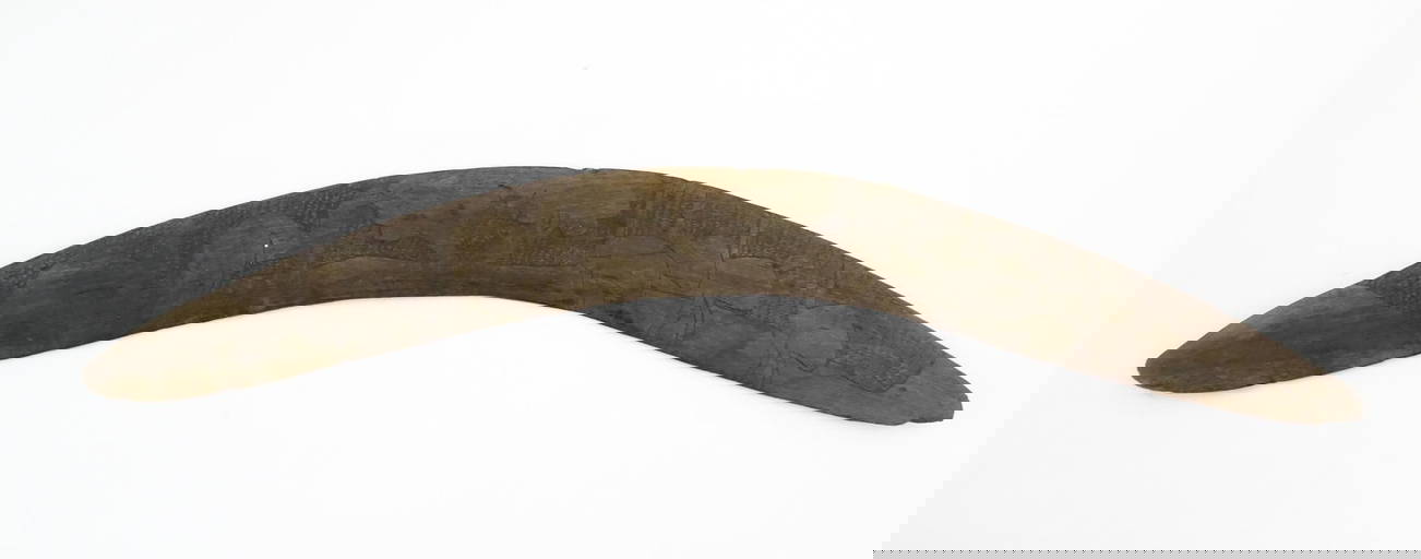 Ethnographic / Native / Tribal : A Large Australian Carved Wooden ...