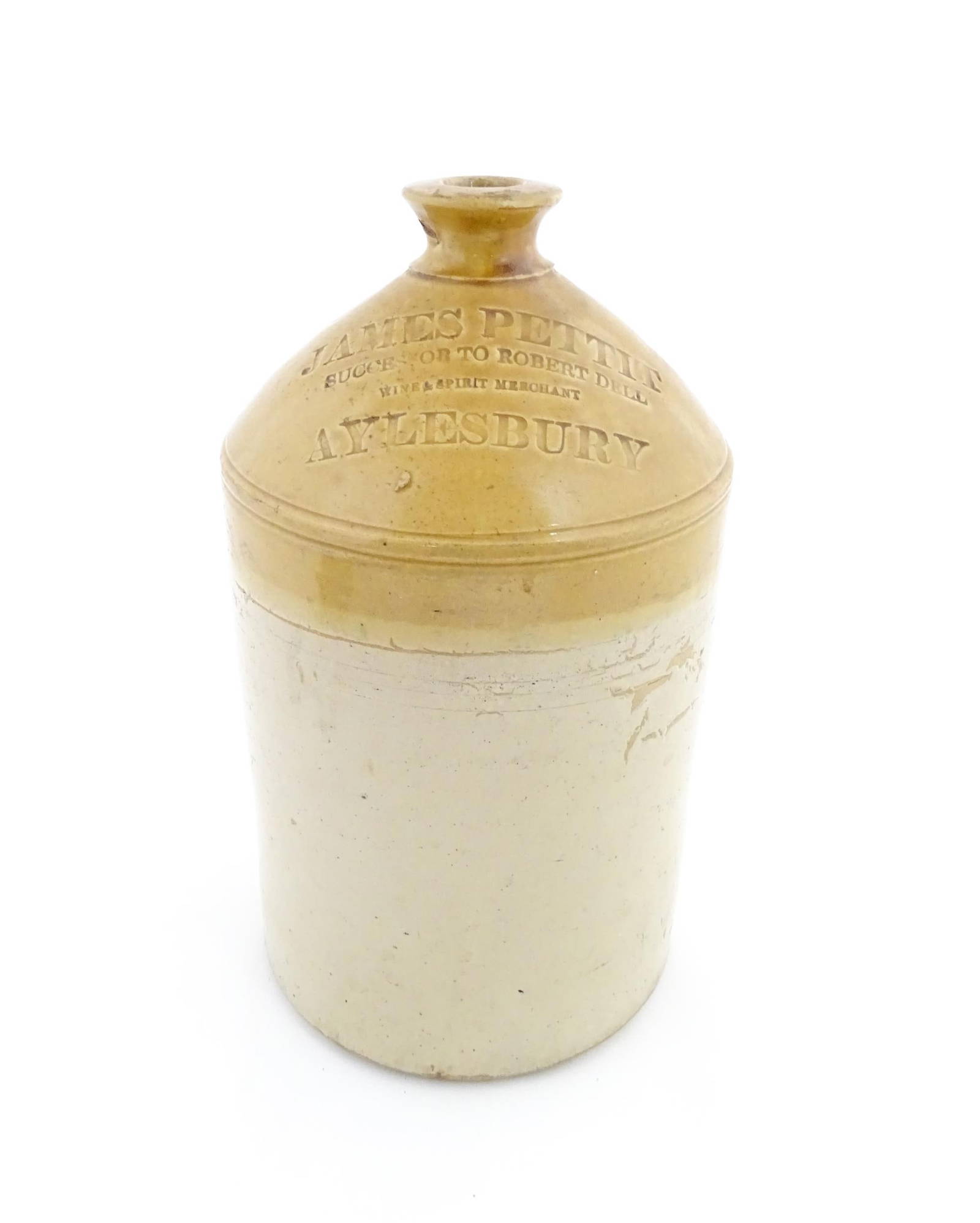 An Early 20thc Two Tone Stoneware Flagon Marked James Pettit, Successor ...