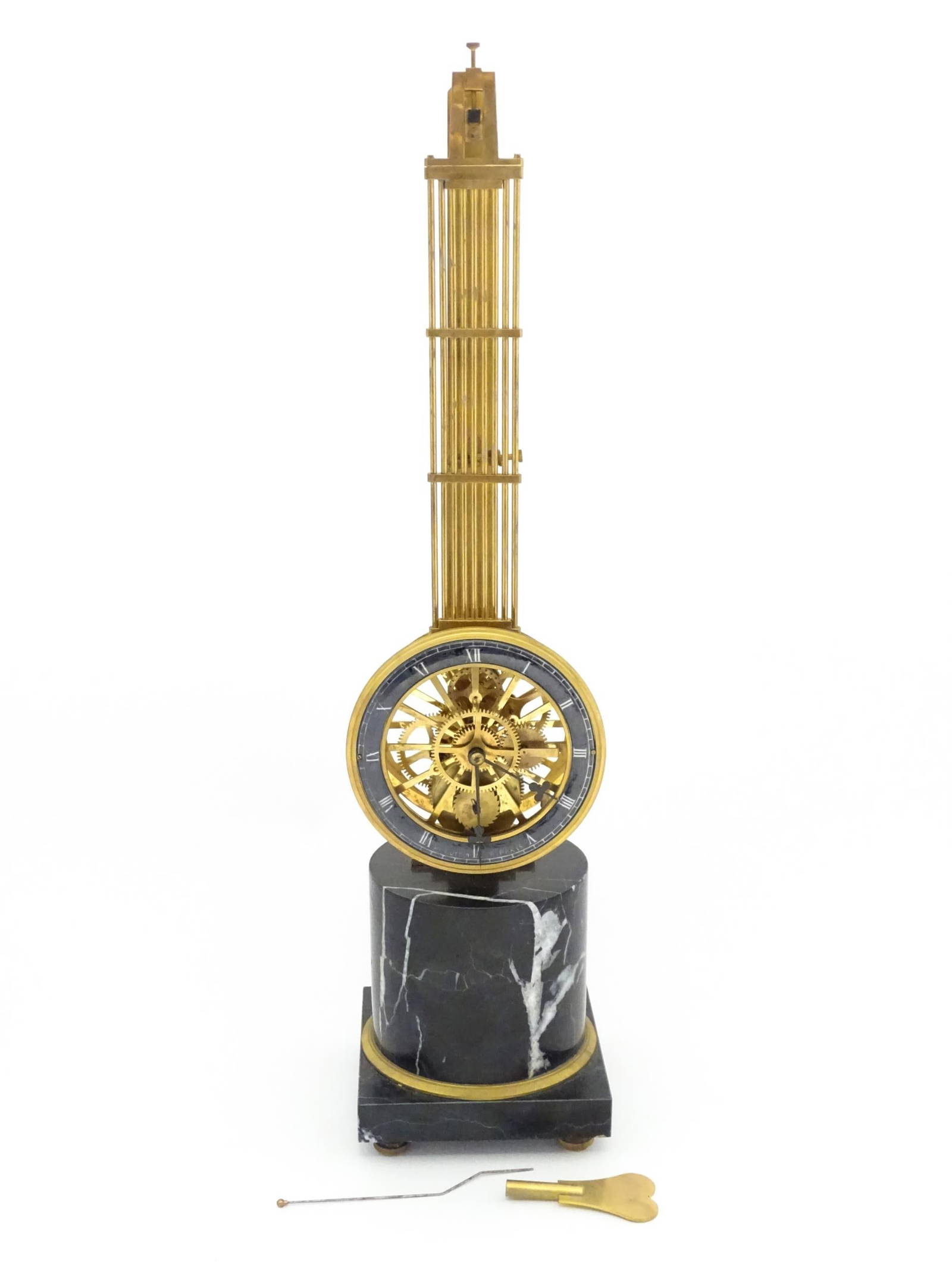 A Late 20thc Replica Of A French Swinging Pendulum Clock / Timepiece ...