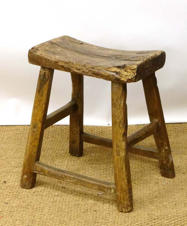 An 18thC Irish elm joint stool with shaped seat 21" hig - Aug 02, 2013 ...