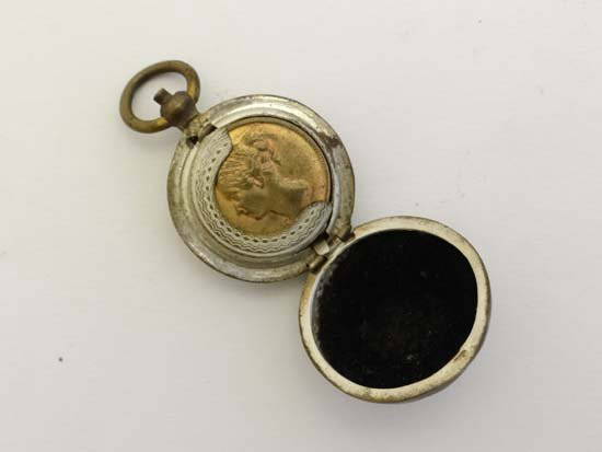 A Brass Sovereign Case With Young Victorian Head