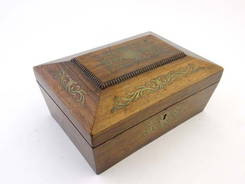 Regency Rosewood & Brass Sewing Box - Aug 10, 2014 | Ahlers & Ogletree ...