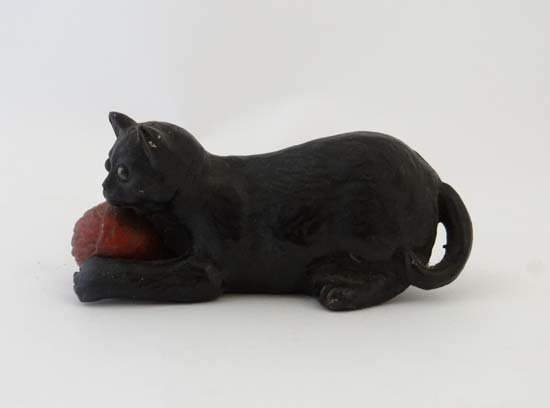 A Bretby figure of a black cat playing with wool ball , - Jun 07, 2014 ...