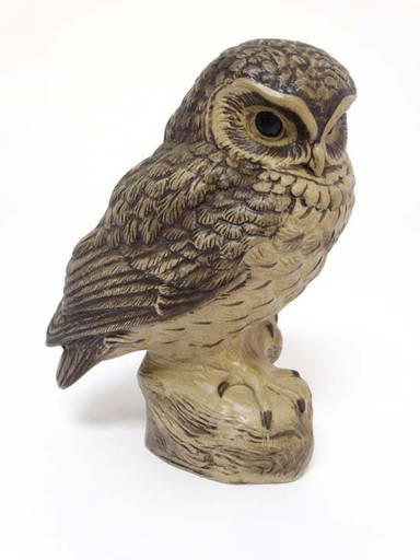 Poole Pottery : A Poole Stoneware Model Of An '' Owl On