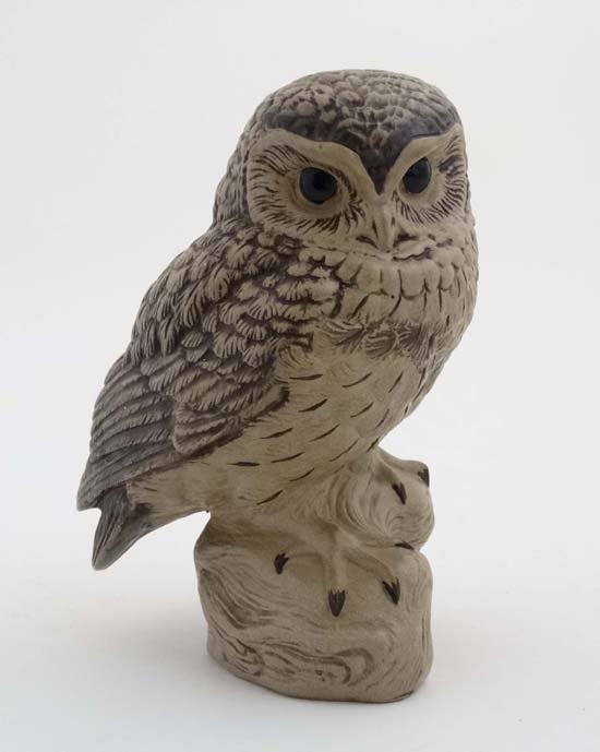 A Poole Pottery Stoneware Owl By Barbara Linley Adams,