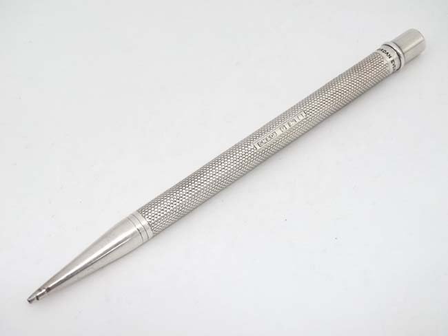 Mordan Everpoint : A Silver Pencil With Engine Turned