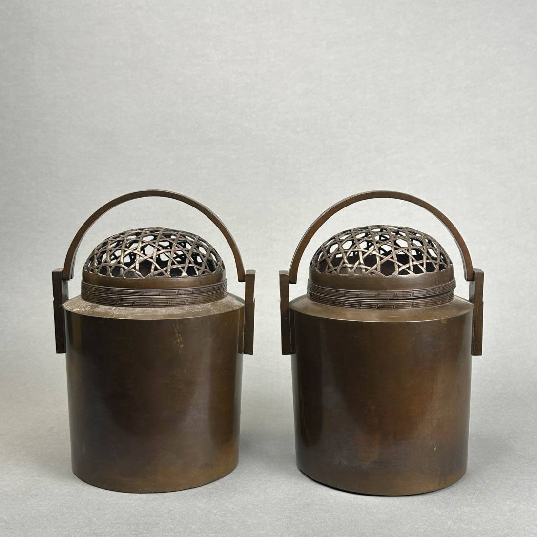 Pair Japanese Bronze Censer With Handle Auction