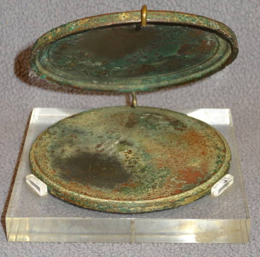 Rare Ancient Greek Bronze Double Mirror And Case