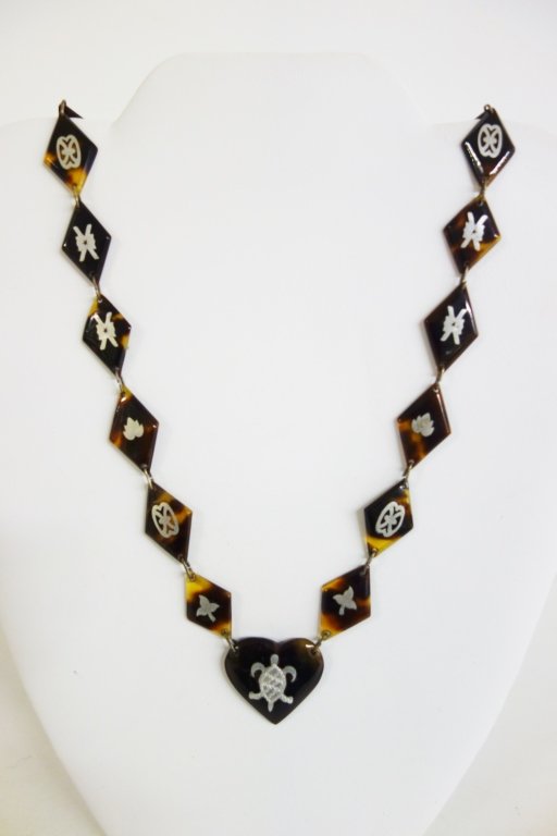 Sterling & Tortoise Shell Necklace