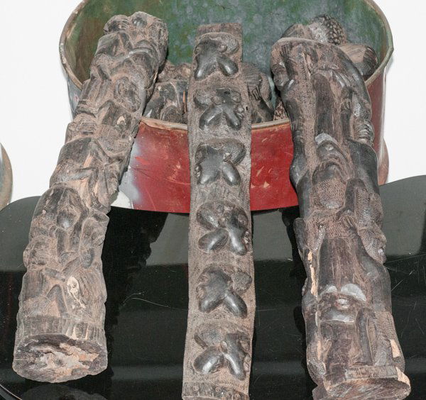 13 Pieces Of Makonde Carvings, Various Sizes And